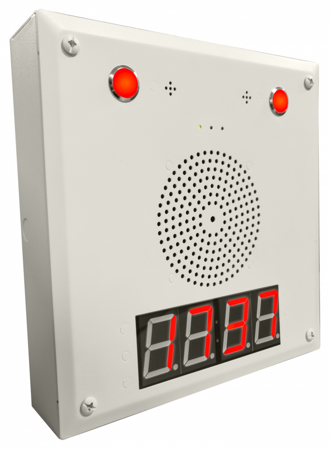 Clock Display Square Ip Network Pa System Surface Mount On Wall